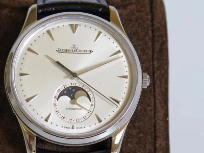 China Jaeger Lecoultre Master Ultra Thin Moonphase SS/LE White ZF 1:1 MY9015 - JL001B for sale