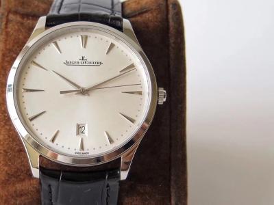 China Jaeger Lecoultre Master Ultra Thin Date SS/LE White ZF 1:1 MY9015 Mod - JL003 for sale
