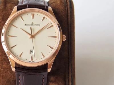China Jaeger Lecoultre Master Ultra Thin Date RG/LE Rose ZF 1:1 MY9015 Mod - JL004 for sale