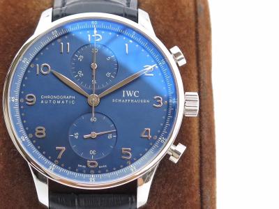 China IWC Portuguese Chrono SS/LE Blue Dial Blue Subdails ZF V2 A79350 - IWC001D for sale