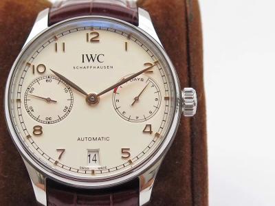 China IWC Portugese 7 days IWC50071 SS/LE White/Yellow Gold Num ZF A52010 Mod - IWC004B for sale
