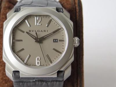 China Bvlgari Octo Solotempo Automatic SS/LE Gray JLF Miyota 9015 - BVG001A for sale