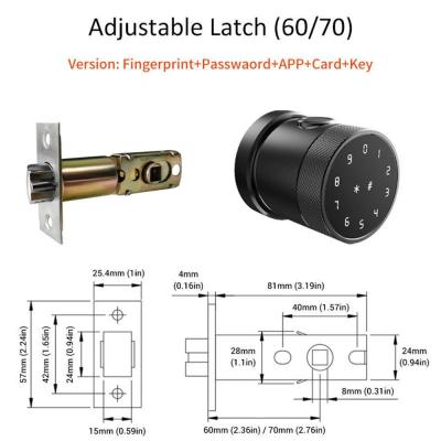 China Draadloze Zinklegering Digitale elektronische vingerafdrukherkenning slimme deur slot met Tuya App of TTLock App GL-H4 Te koop