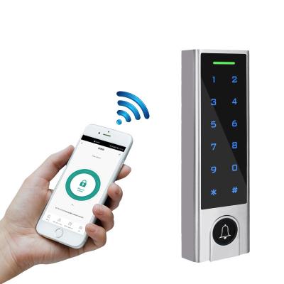 China Waterproof ip66 TUYA TTLOCK APP Smart Touch Keypad Password Standalone RFID Card Acess Control Reader with Door Bell for sale