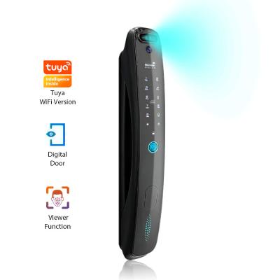 China Face Fingerprint and Password IC Card Smart Wireless Door Lock with TUYA/TT Lock APP Viewer Vision Digital with Camera for sale