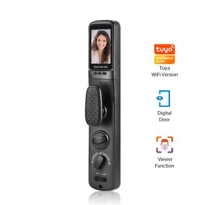 China Face Fingerprint and Password IC Card Smart Wireless Door Lock with TUYA/TT Lock APP Viewer Vision Digital with Camera for sale