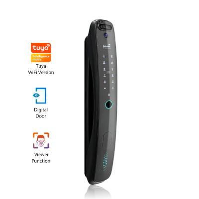 China Face Fingerprint and Password IC Card Smart Wireless Door Lock with TUYA/TT Lock APP Viewer Vision Digital with Camera for sale