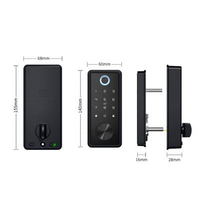 China APP Remote Control RFID Card Password fingerprint Wireless Smart Door Lock for sale