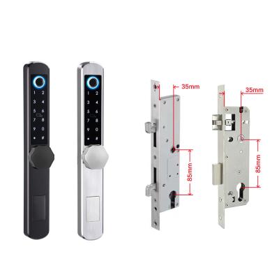 China Slim Dustproof Digital Sliding Door Lock and Waterproof Wireless Door Lock for Hotel and with TT lock Tuya APP for sale