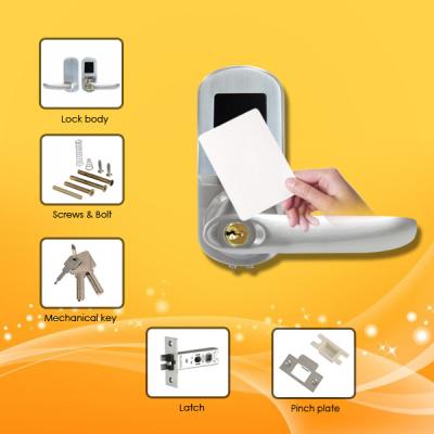Slim Type RFID Card Door Lock with Long life time for power usage and low voltage warning