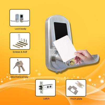 China Safety RFID Card Door Lock System Zinc Alloy With Chrome Plating Material for sale