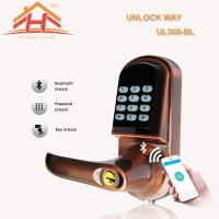 China Keyless App Controlled Front Door Lock Low Voltage Warning Auto Locking Mode for sale