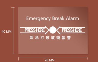 China Replacement Emergency Break Glass/Alarm Shards EBG998 for sale