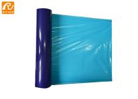 China PE Window Glass Protective Film 50 Micron Blue Anti UV Scratch Barrier Temporary Adhesive for sale