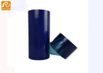 China Window Protection Film for Construction, Blue Self-Adhesive Temporary Glass Protection Tape 61cm*100m for sale