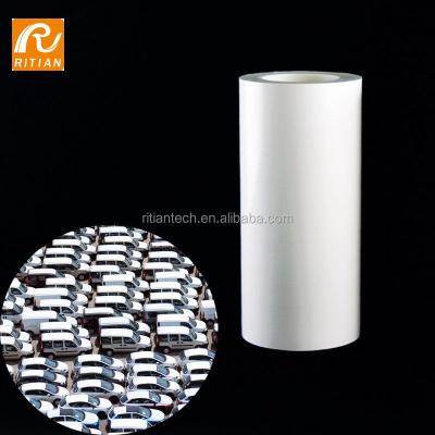 China Glossy White UV Resistant PE Protective Film for Automotive Paint with Residue-Free Removal for sale