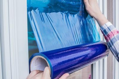 China UV Resistant PE Protective Film with Rubber-Based Adhesive for Residue-Free Surface Protection for sale