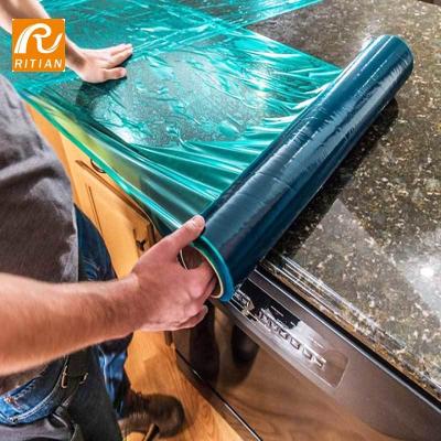 China High Strength PE Protective Film with Rubber-based Adhesive, Residue-free Removal and 6 Months UV Resistance for sale