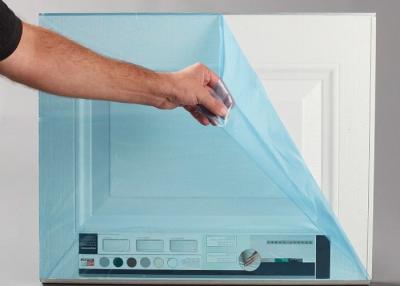 China Doorzichtige plaat metalen beschermende film, zelfklevende plastic film met anti-schram functie. Te koop