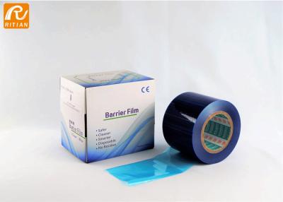 China Disposable Dental Barrier Blue Film Acrylic Adhesion No Residue 30-50 Mic Thickness for sale