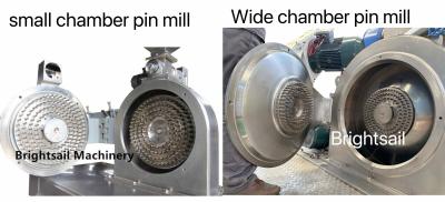 China Titanium Dioxide Pin Mill Grinder wide chamber pin mill with Stainless Steel Titanium Dioxide powder grinding machine from Brightsail for sale