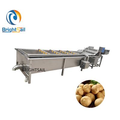 China Fruit Vegetable SUS304 4.5kw Air Bubble Washing Machine for sale