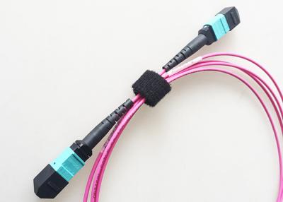 中国 MTP/MPOの繊維光学のパッチ・コードOM4 40G 12の中心3MM LSZHのジャケット 販売のため