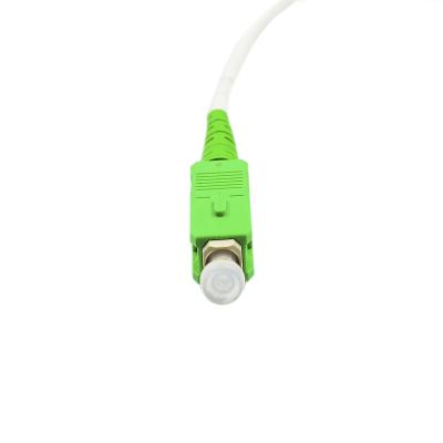 Cina Sc bianco su misura APC di colore di lunghezza al cavo di toppa a fibra ottica semplice dello Sc di singolo modo dello Sc APC MP in vendita