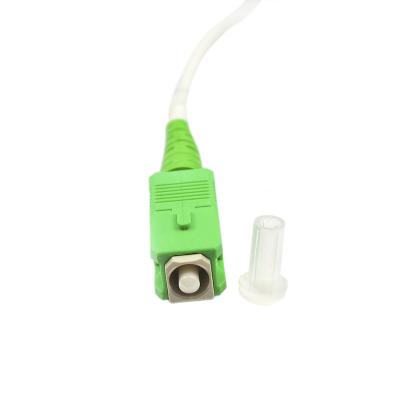 Cina Sc bianco su misura APC di colore di lunghezza al cavo di toppa a fibra ottica semplice dello Sc di singolo modo dello Sc APC MP in vendita