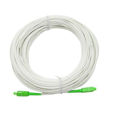 Cina Sc bianco su misura APC di colore di lunghezza al cavo di toppa a fibra ottica semplice dello Sc di singolo modo dello Sc APC MP in vendita