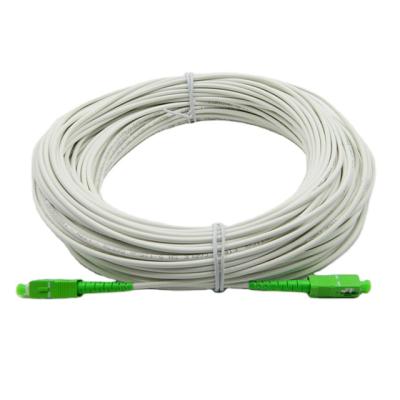 Cina Sc bianco su misura APC di colore di lunghezza al cavo di toppa a fibra ottica semplice dello Sc di singolo modo dello Sc APC MP in vendita