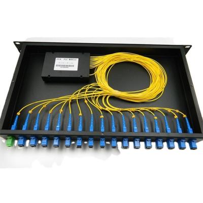 Chine Boîte optique de diviseur de fibre de SMF montée par support 1550nm 1x16 à vendre