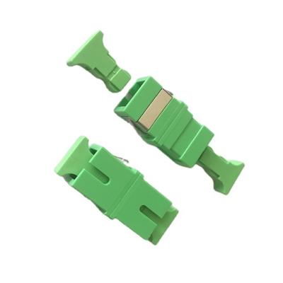 China flangeless green SC/APC SM simplex fiber otical adapter Te koop