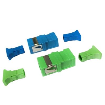 中国 flangeless green SC/APC SM simplex fiber otical adapter 販売のため
