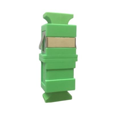 中国 flangeless green SC/APC SM simplex fiber otical adapter 販売のため