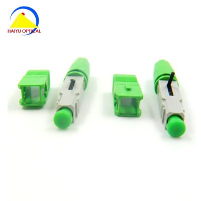 Cina high quality fiber optic SC APC hot melting fast assembly connector for fibre-optic link in vendita
