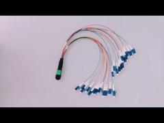 MPO al cavo di toppa di uscita 10G OM3 di LC 24 svuota la certificazione del CE/ROHS