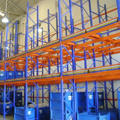 China Cold Storage Push Back Racking System With Condensation Resistant Coatings for sale