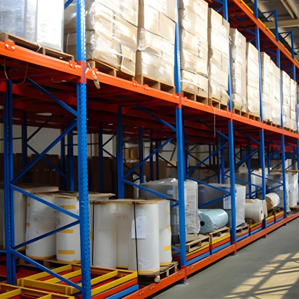 Quality OEM Size Q235B Steel Push Back Shelving Heavy Duty Steel Racking For Bulk Loads for sale