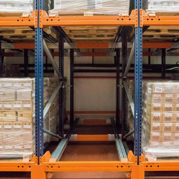 Quality Heavy Duty Q355B Push Back Pallet Racking System for Warehouse Storage High Capacity for sale