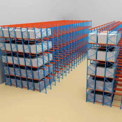 China Galvanized Drive In Pallet Racking Maximize Storage Capacity For High Density Warehouses for sale