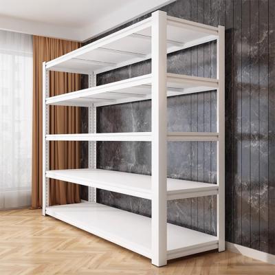 China Galvanized Adjustable Levels Light Duty Shelving 150kg/Level Angle Steel Shelf for sale