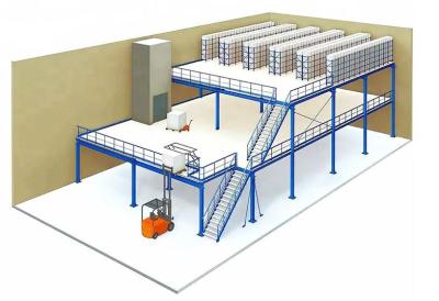 China Warehouse Mezzanine Multi Layer Steel Mezzanine Storage Platform 1500kg/M2 for sale
