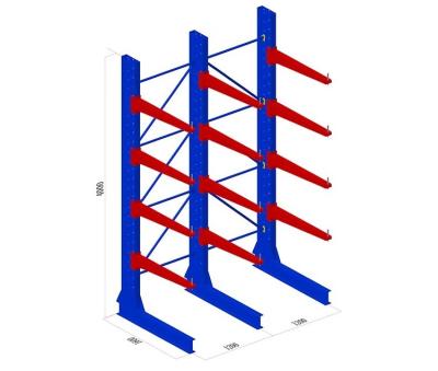 Cina Sistema di scaffalatura a sbalzo regolabile per carichi pesanti per lo stoccaggio di materiali lunghi e sovradimensionati in vendita