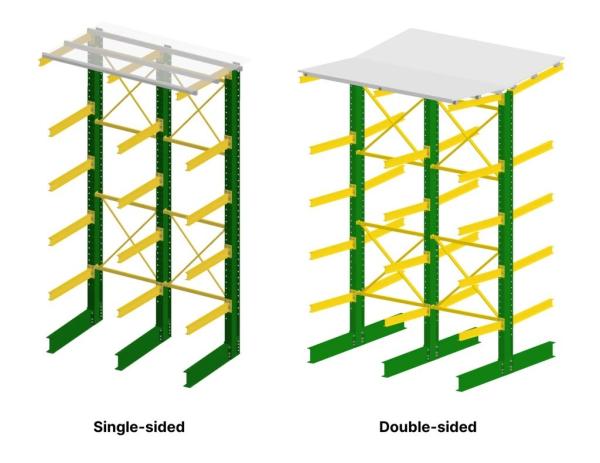 Quality 500-5000kg Industrial Cantilever Racking System Custom Arm Length Modular Design for sale