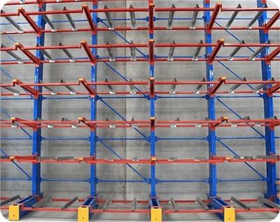 China Long Span Warehouse Cantilever Racks , Anti Corrosion Cantilever Metal Shelving for sale
