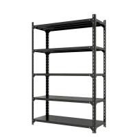 Quality Powder Coated Light Duty Shelving Slotted Angle Metal Rack Adjustable Pitch for sale