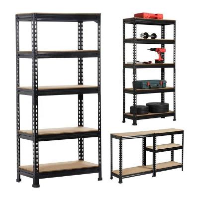 China Powder Coated Light Duty Shelving 50-300kgs/layer Rivetier Boltless Shelving for sale