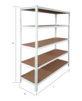 Quality Robust Construction Light Duty Rivet Rack Shelving Boltless Storage Shelves for sale