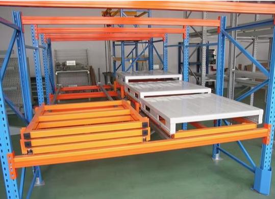 Quality Customized Industrial Push Back Storage Racks For Storing Large Volumes Goods for sale